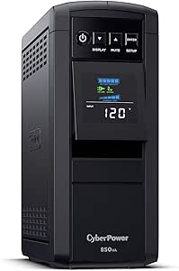 CyberPower CP850PFCLCD PFC Sinewave UPS System, 850VA/510W, 10 Outlets ...