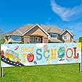 Amazon.com: Large Welcome Back to School Banner - First Day of School ...
