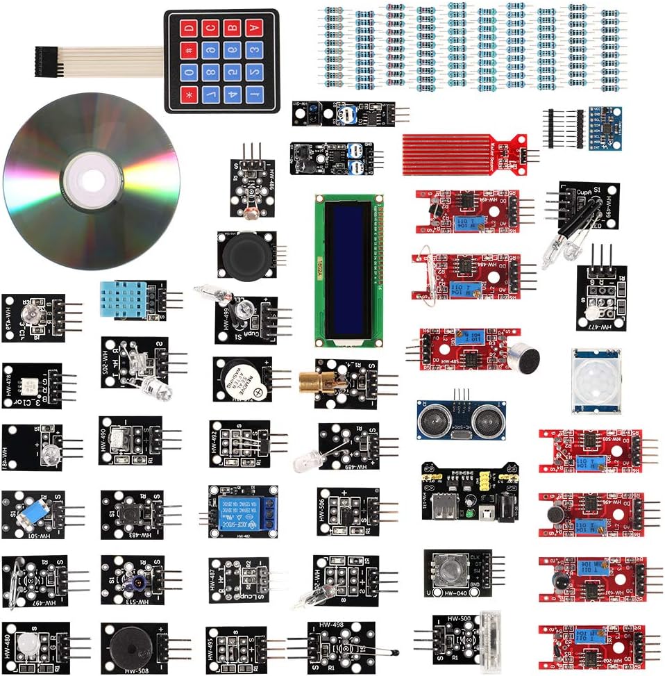 AITRIP Upgraded 37 in 1 Sensor Modules Kit with Tutorial for Arduino ...