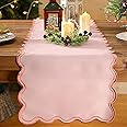 Amazon.com: Windkream Scalloped Edge Table Runner 70 Inches Preppy ...