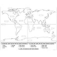 Amazon.com: World Map Color Your Own Poster - Set of 30, Size 22 inch x ...