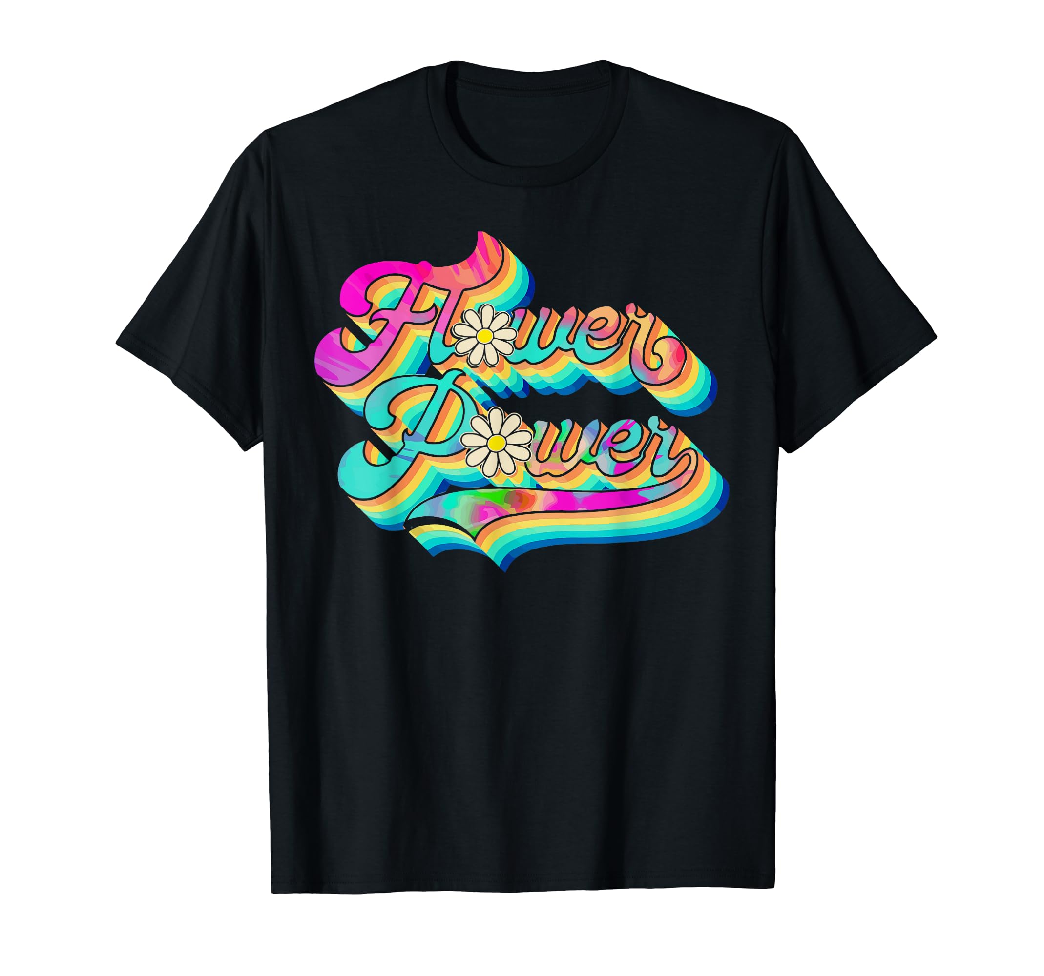 Retro Vintage Flower Power, 60's 70's Hippie , Positive Mind T-Shirt ...