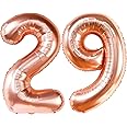 Amazon.com: Giant Rose Gold 29 Balloon Numbers - 40 Inch | 29 Rose Gold ...