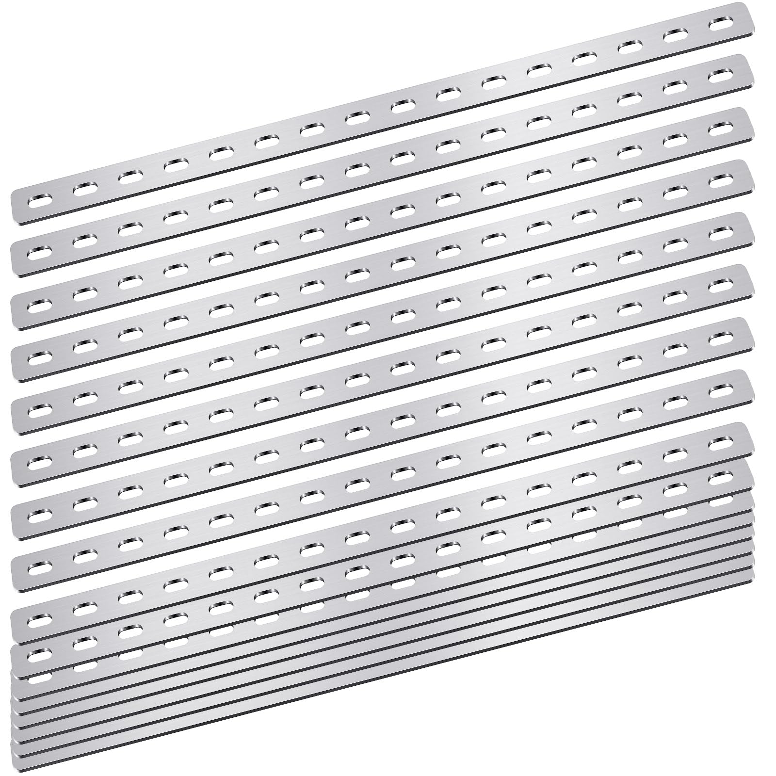 Zonon 10 Pcs 16 Inches Flat Straight Brace Brackets 201 Stainless Steel ...