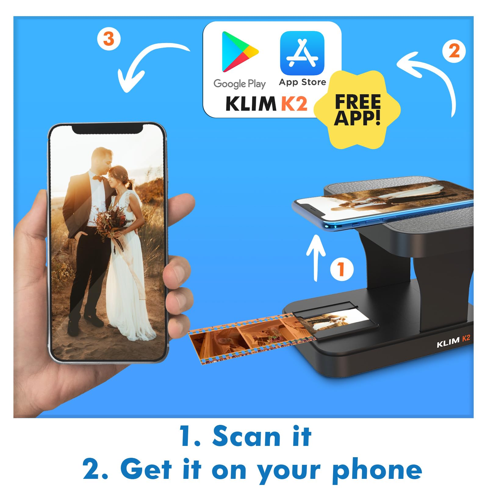 Mua KLIM K2 Mobile Film Scanner 35mm + New + Positive & Negative ...