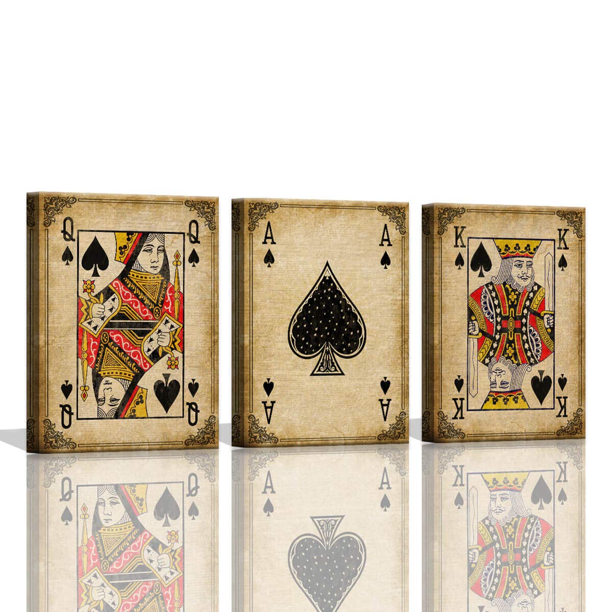 Game Room Decor Poker Ace of Spades Cool Canvas Wall Art for Man Cave ...