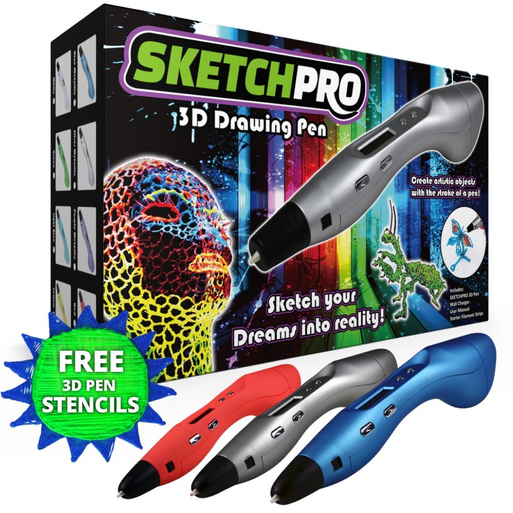 LATEST EDITION 3D Pen Kit – 3D Printing Pen, Kid Gift w/ LED Screen ...