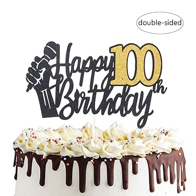 100th Birthday Cake Topper with Microphone - Perfect Australia | Ubuy
