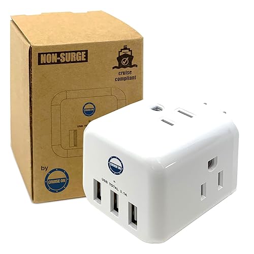 Cruise Approved Power Strip Non Surge Protector for Cruise Ship Multi ...