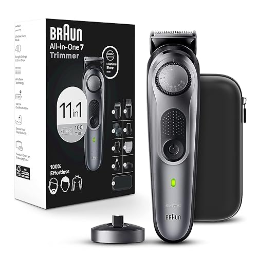 Braun All-in-One Men's Shaving Kit Series 7 7420, 11-in-1 Beard, Face ...