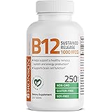 Amazon.com: Bronson Vitamin B12 1000 mcg (B12 Vitamin As Cyanocobalamin) Sustained Release ...