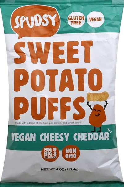 Amazon.com: Spudsy Cheesy Cheddar Sweet Potato Puffs, 4 OZ