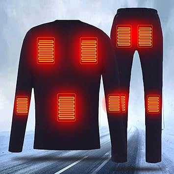 Electric Heated Thermal Underwear Set, Winter Base Layer Set Men's And ...