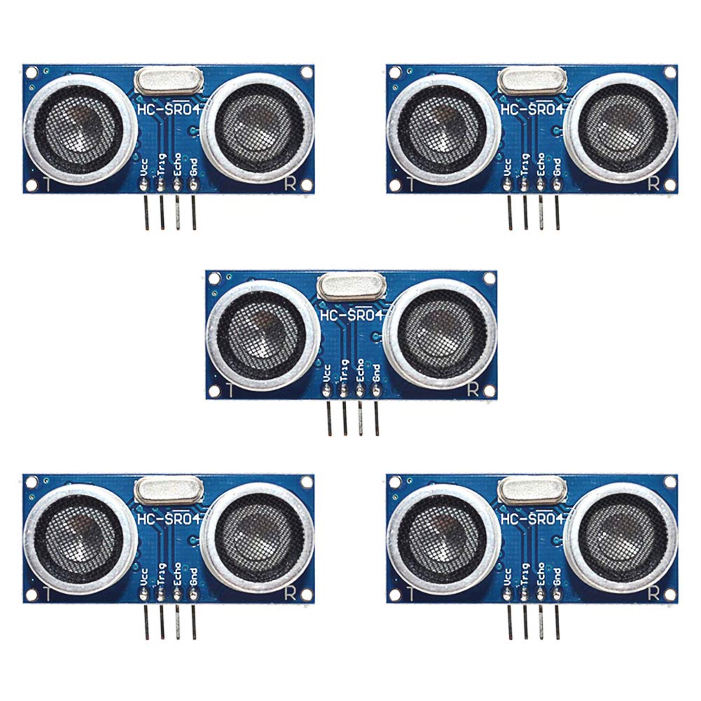 Electrely 5Pcs HC-SR04 Ultrasonic Sensor Module, Ultrasonic Distance Ranging Sensor Kits, DC 5V ...
