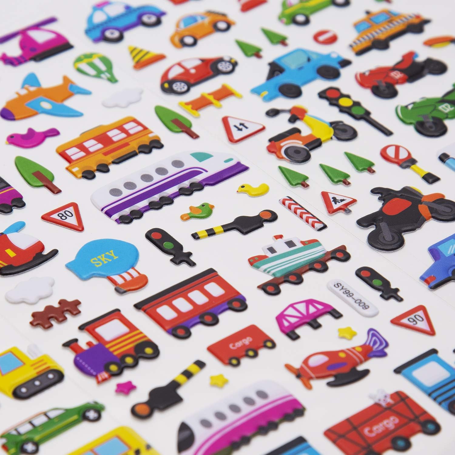 SAVITA 3D Stickers for Kids & Toddlers, 400+ Cars and Trucks Stickers ...