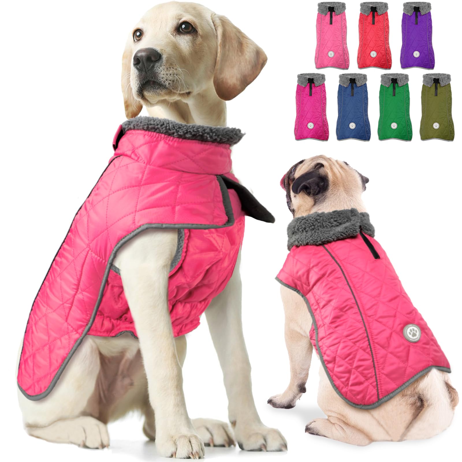 Fragralley Dog Coat, Waterproof Windproof Dog Winter Coat, Reflective ...