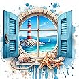 Amazon.com: GEEHEIY Diamond Art Kits for Adults, 5D Lighthouse Diamond ...
