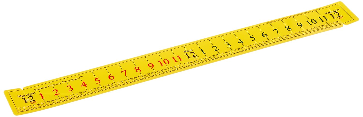 Learning Advantage 7546 Student Elapsed Time Ruler (Pack of 10): Amazon ...
