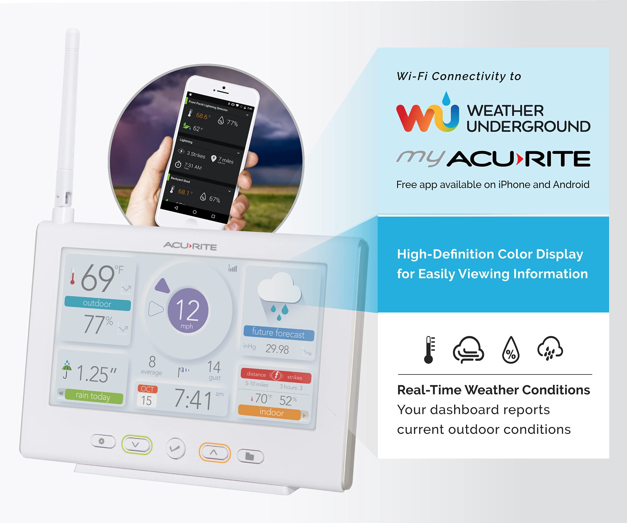 Mua AcuRite Iris Wireless Weather Station with HD Direct-to-Wi-Fi ...