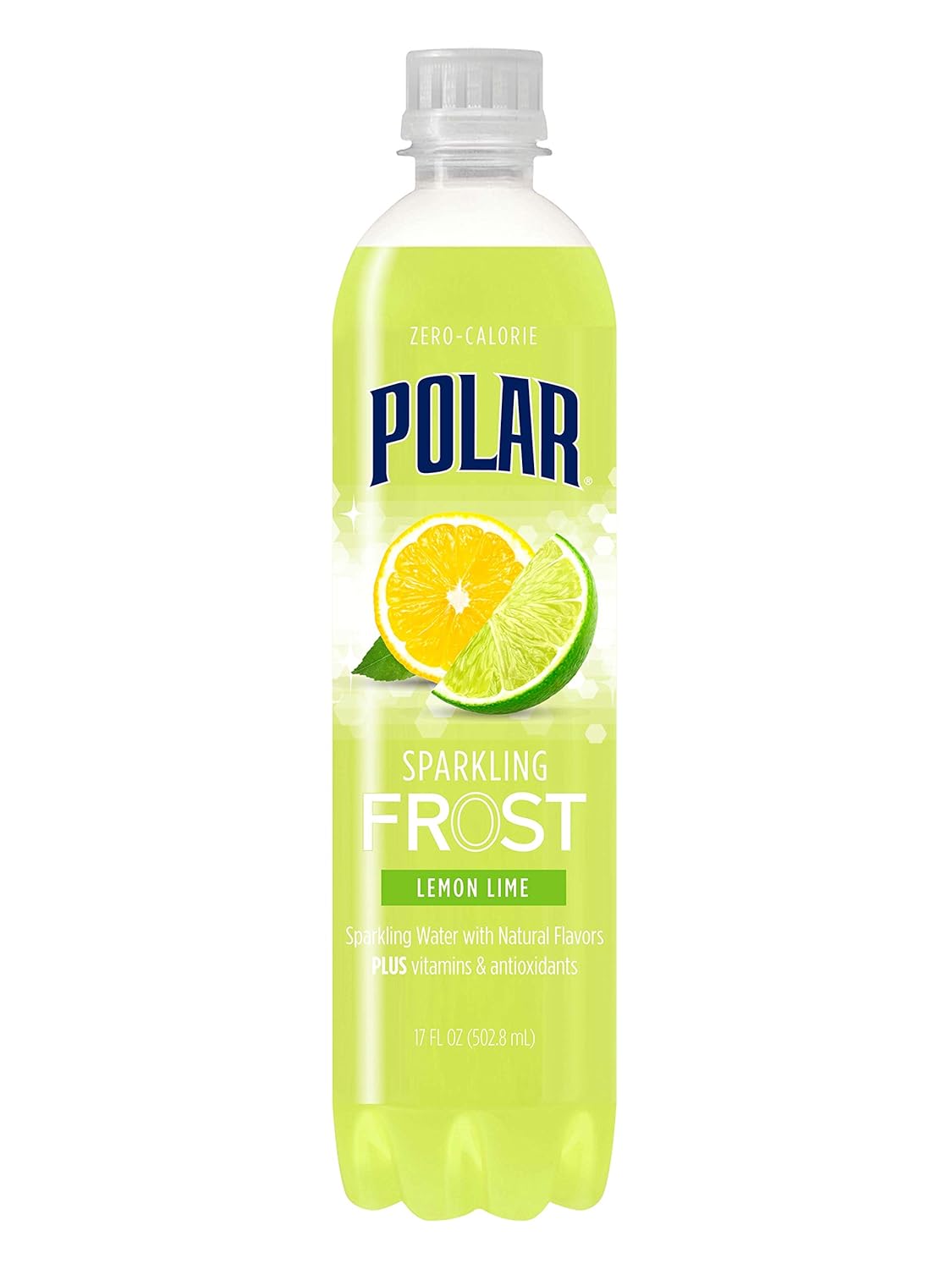 Polar Beverages Frost Sparkling Water, Lemon Lime, 17 Fluid Ounce (Pack ...