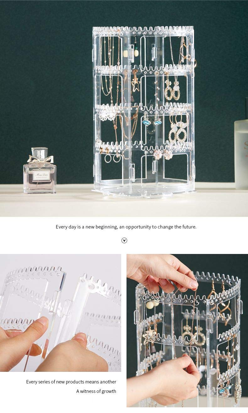 Mua Cq acrylic 360 Rotating Earring Holder Organizer,11.4Inch Tall 4 ...