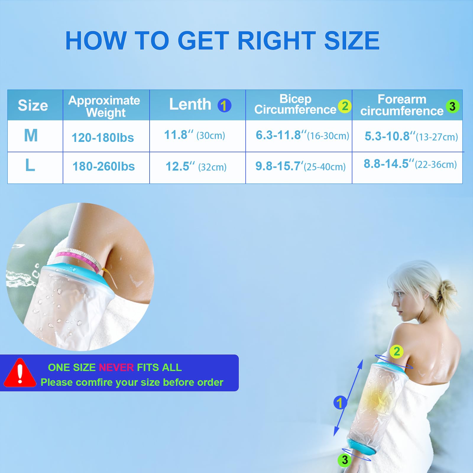 Mua Divvsck PICC Line Shower Cover, PICC Line Covers for Upper Arm ...