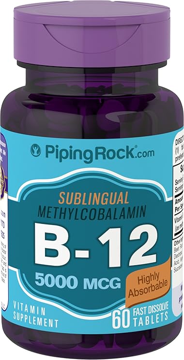 SUBLINGUAL METHYLCOBALAMIN B-12, B12, 5000mcg, 5mg, 60 TABLETS - Highly ...