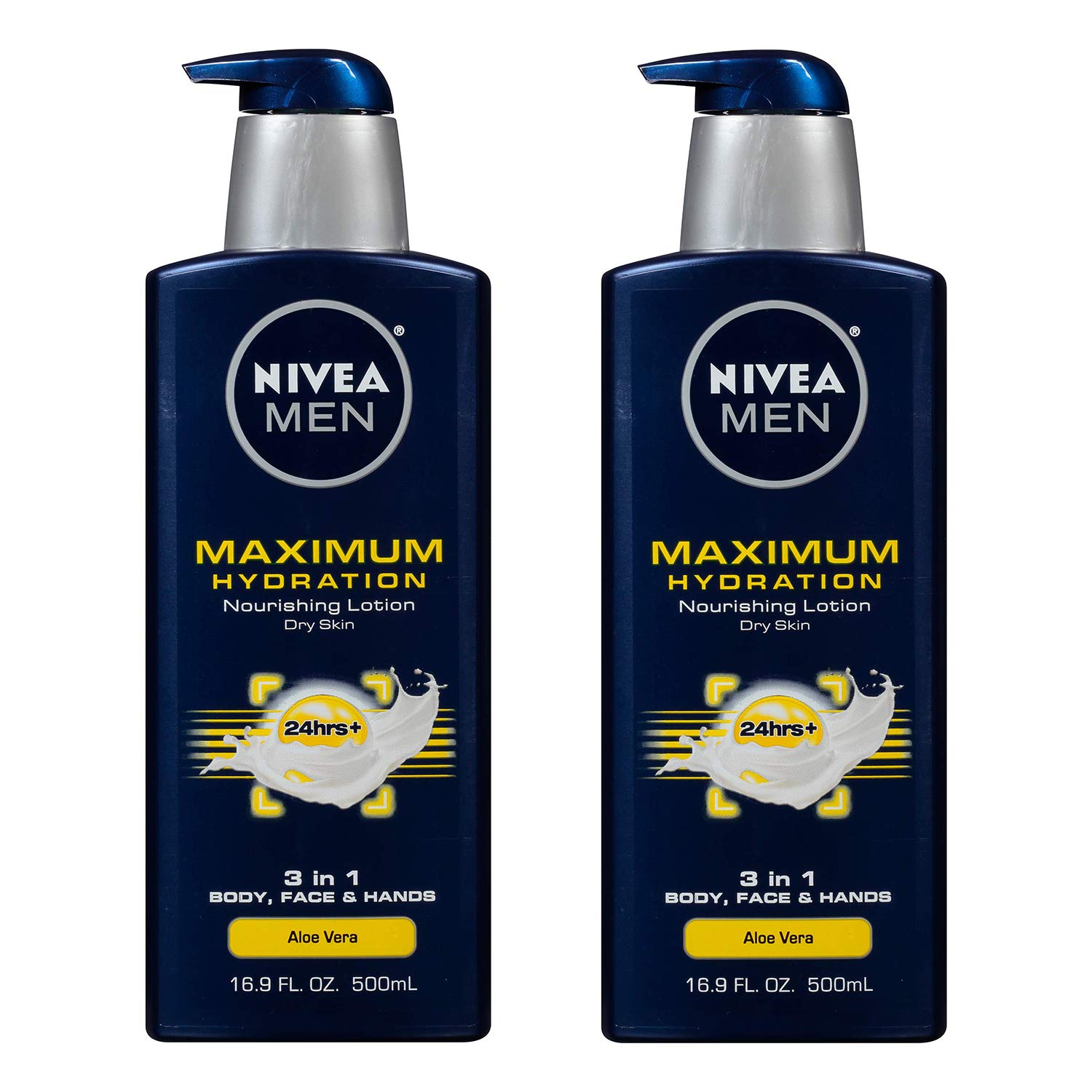 Amazon.com: Nivea Men Maximum Hydration 3-in-1 Nourishing Lotion - Body ...