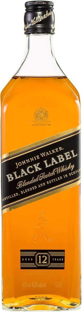 Johnnie Walker Black Label 12 Anos Whisky, 1L | Amazon.com.br