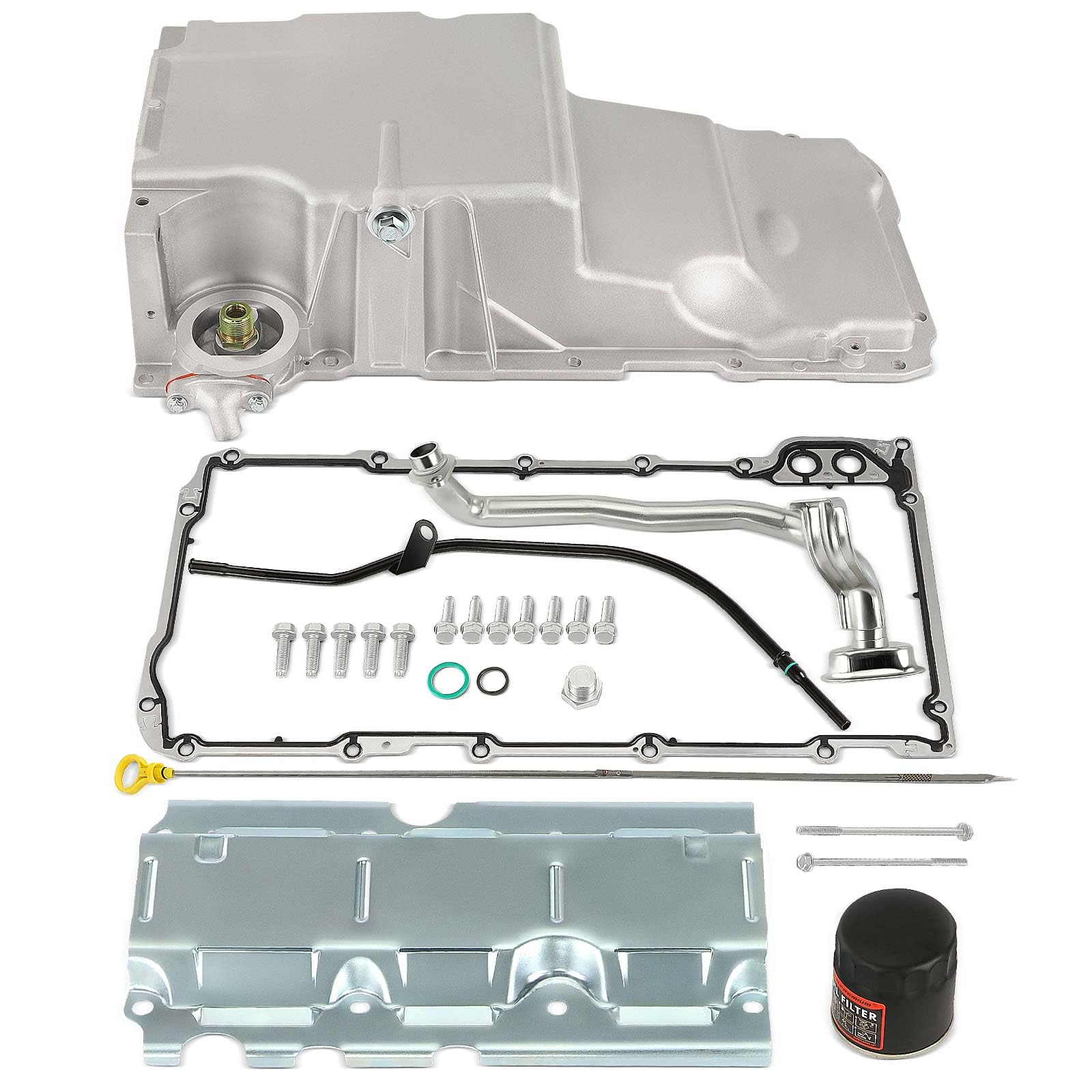 A-Premium 12628771 5Qts Aluminum Swap LS Engine Oil Pan Kit Low Profile ...