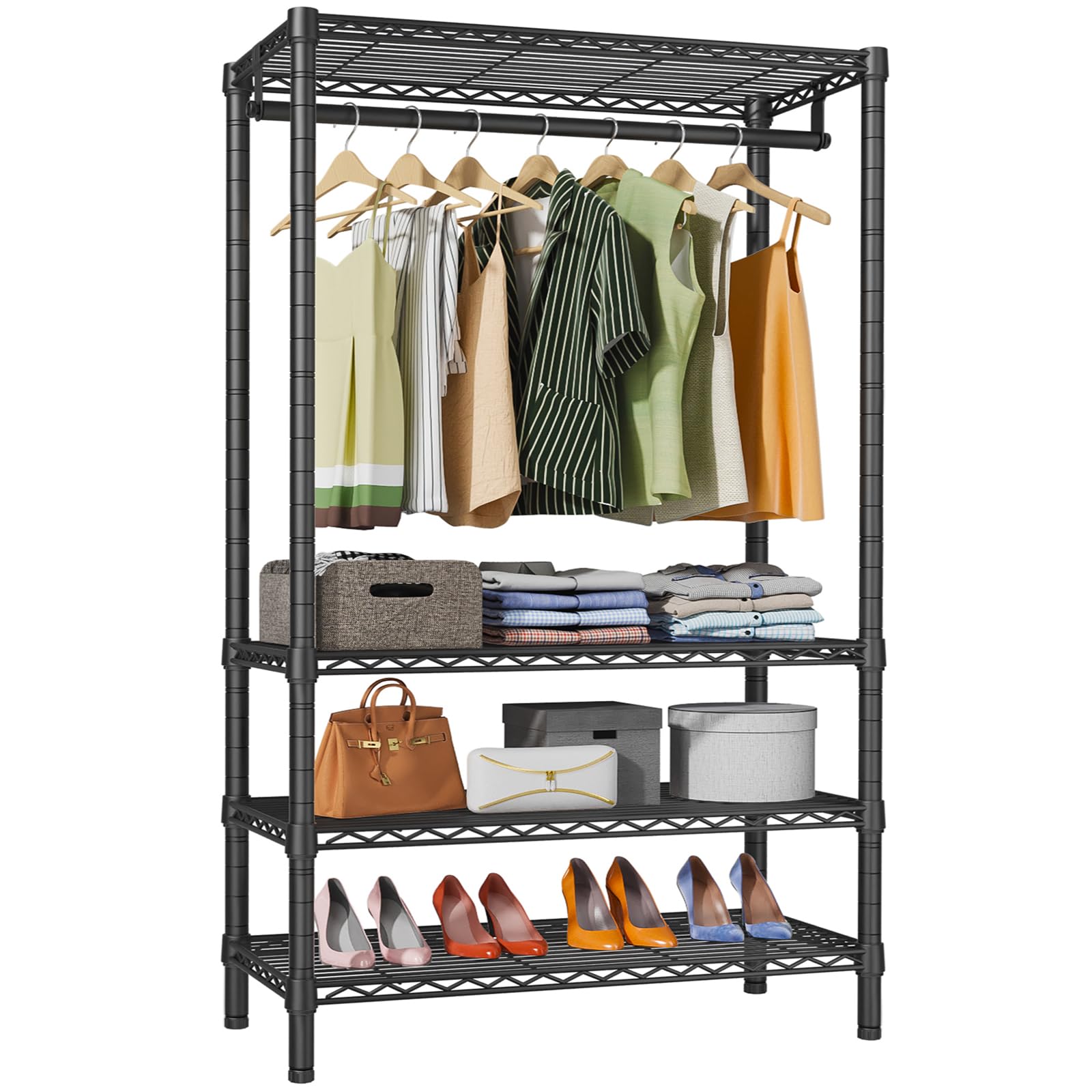 VIPEK V1S Wire Garment Rack 4 Tiers Heavy Duty Clothes Rack for Hanging ...
