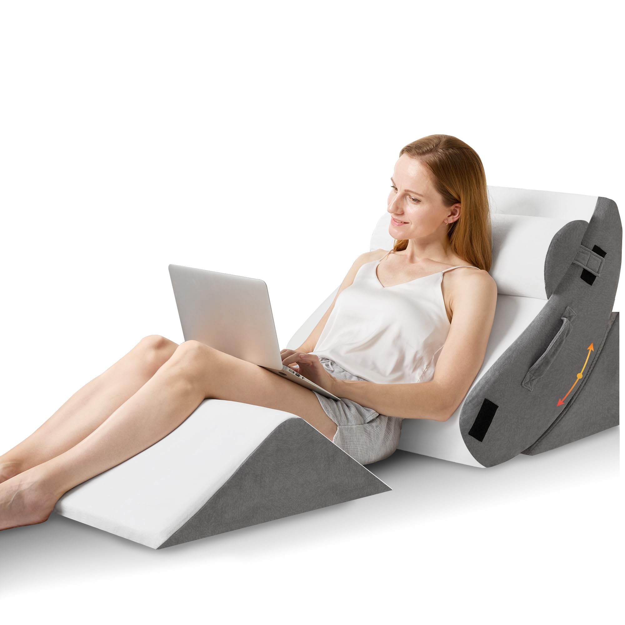 HABUTWAY 4Pcs Orthopedic Wedge Pillow, Bed Wedge Pillow for Sleeping ...