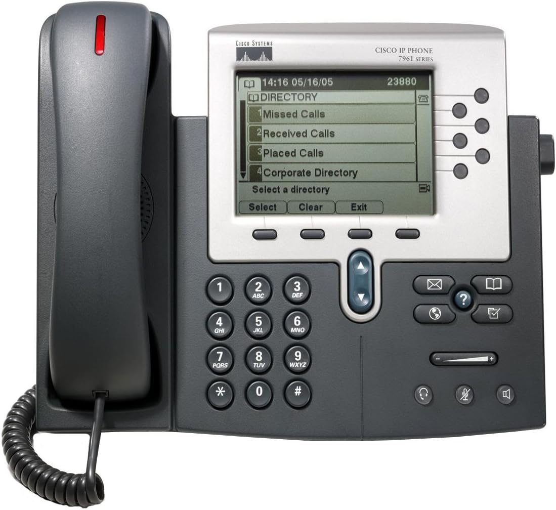 Stand Cisco 7961 Unified IP Phone CP-7961G w/ Cord LOT of 15 Handset REFURB