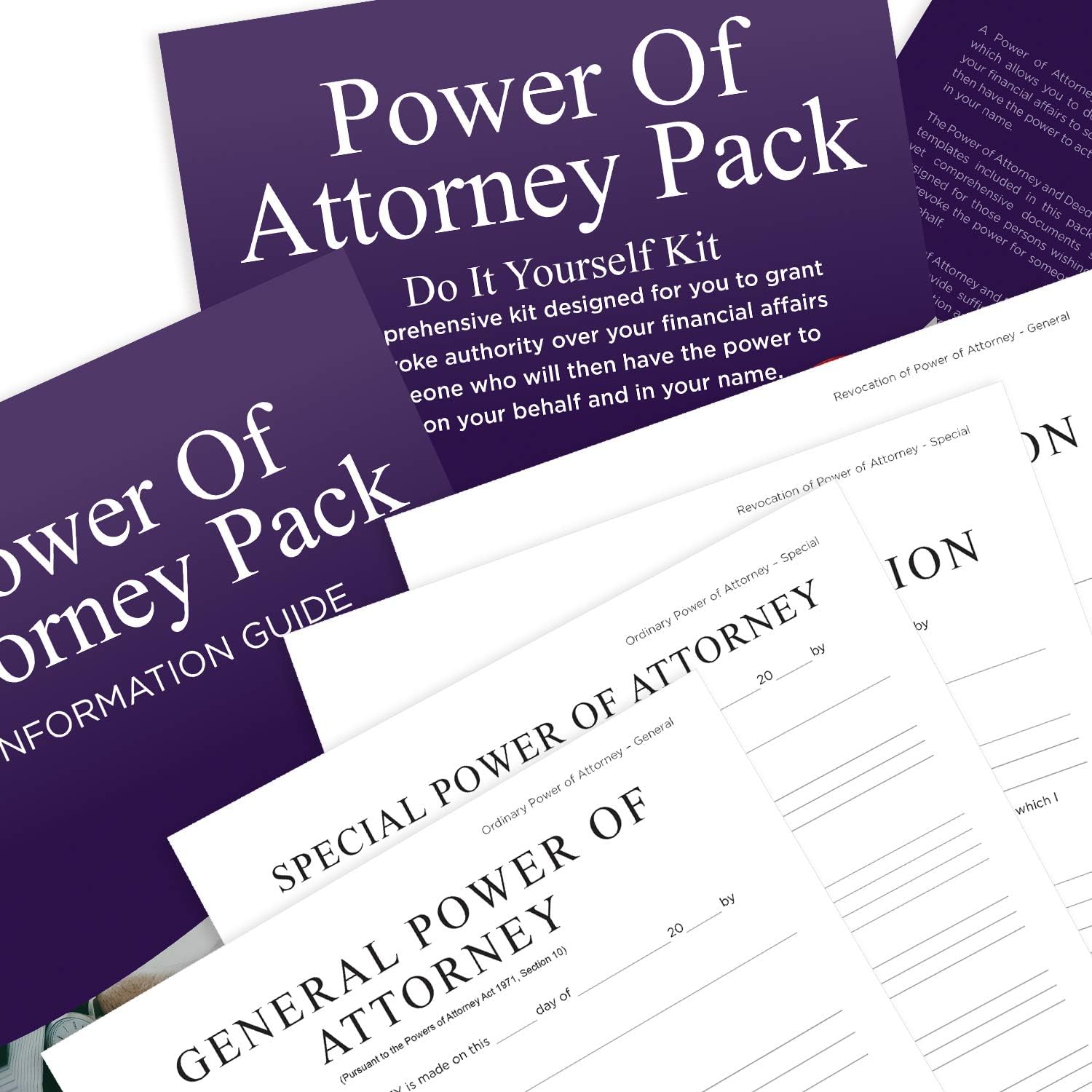 Power of Attorney Forms Pack (DIY Kit) Includes Two Types of Ordinary ...