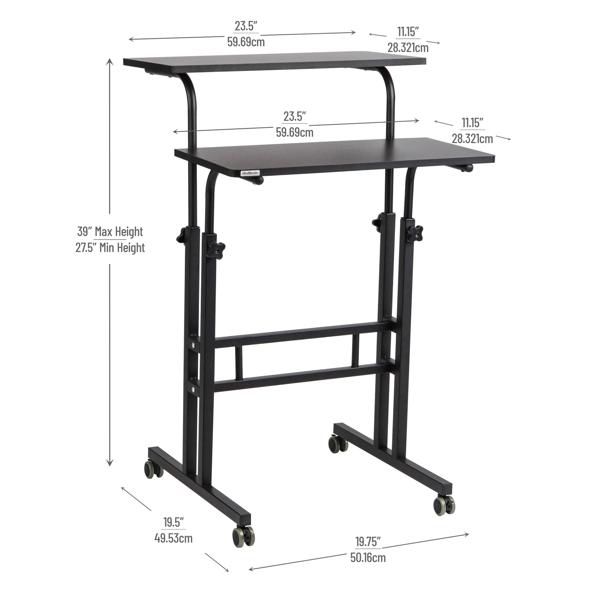 Mua Mind Reader Standing Desk, Adjustable Height Laptop Workstation ...