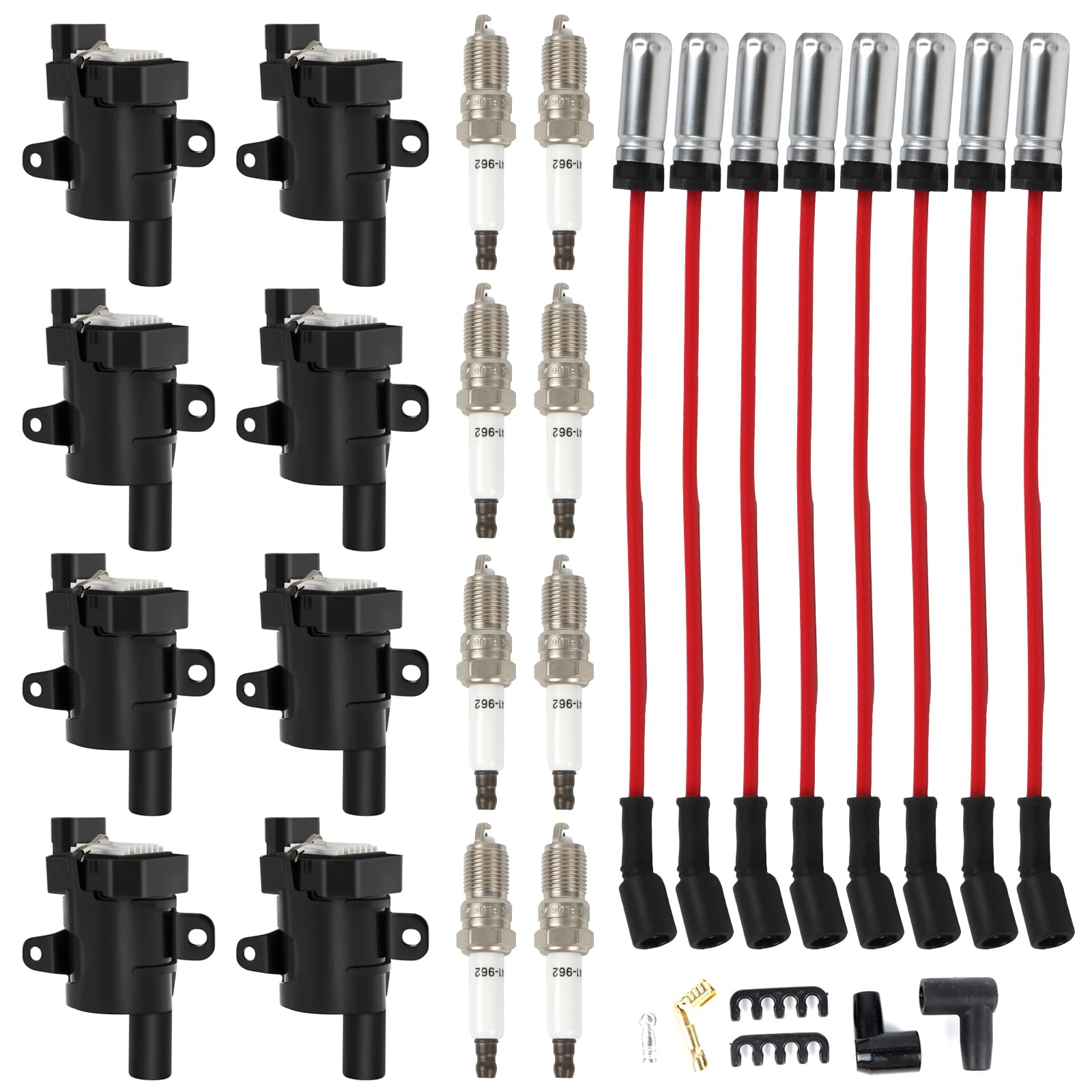 HAYIAUTO Set of 8 UF262 Round Heavy Duty Ignition Coils Pack D585 ...