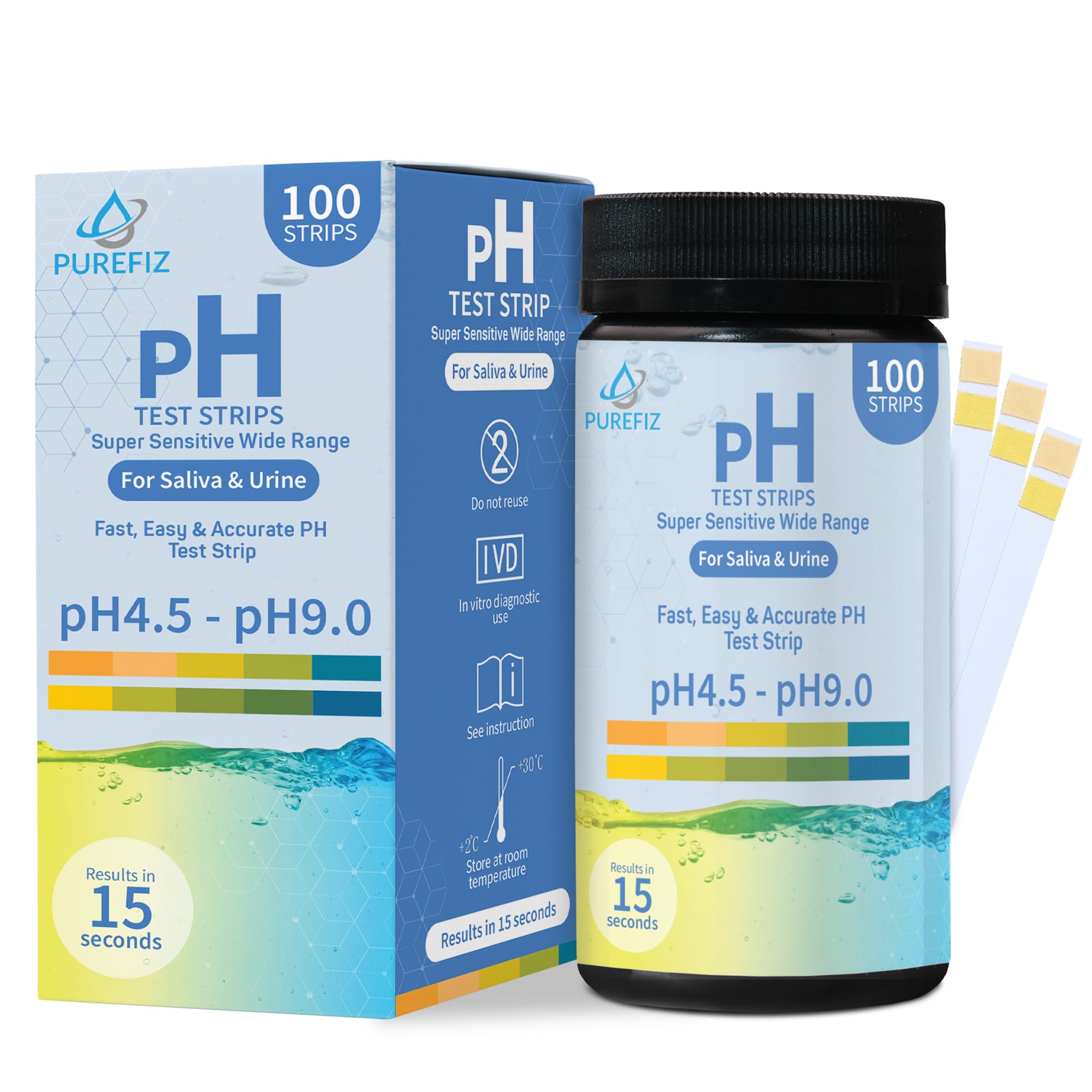 Mua pH Test Strips for Urine & Saliva – 100 Easy-to-Use Strips for Fast ...