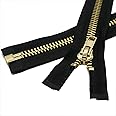 Amazon.com: Leekayer #10 27 Inch Metal Zipper Brass Separating Jacket Zipper Heavy Duty Metal ...