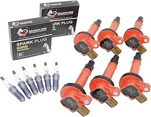 Amazon.com: DRAGON FIRE PERFORMANCE Tune Up Set Kit Ignition Coils IRIDIUM Spark Plugs ...