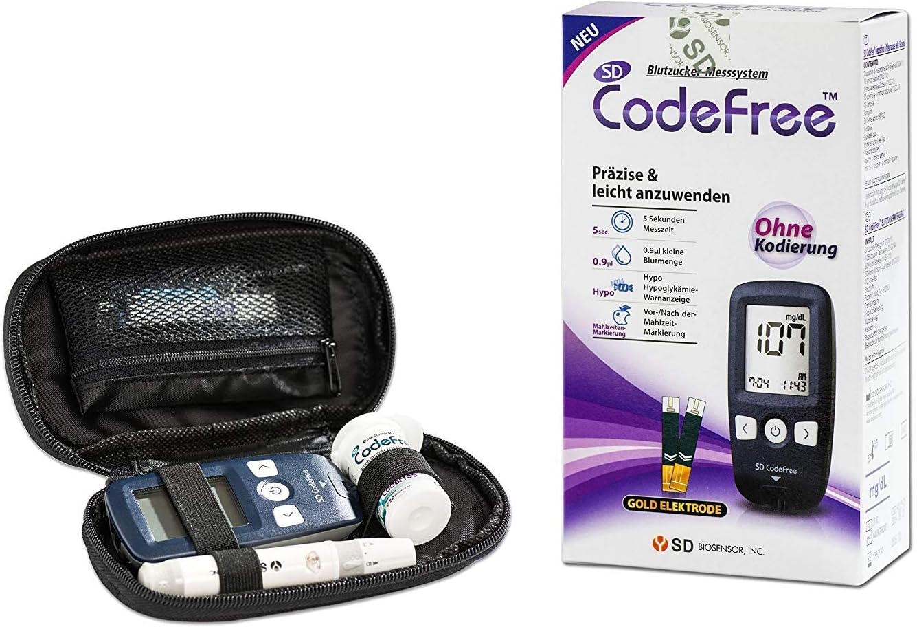1 x SD Codefree Glucometro / Monitor Di Glucosio Nel Sangue - Kit ...