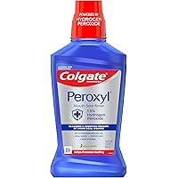 Amazon.com: Colgate Peroxyl Antiseptic Mouthwash and Mouth Sore Rinse ...