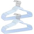 Amazon.com: Blue Clothes Hangers 16", 20 Pack Plastic Clear Coat Hanger ...