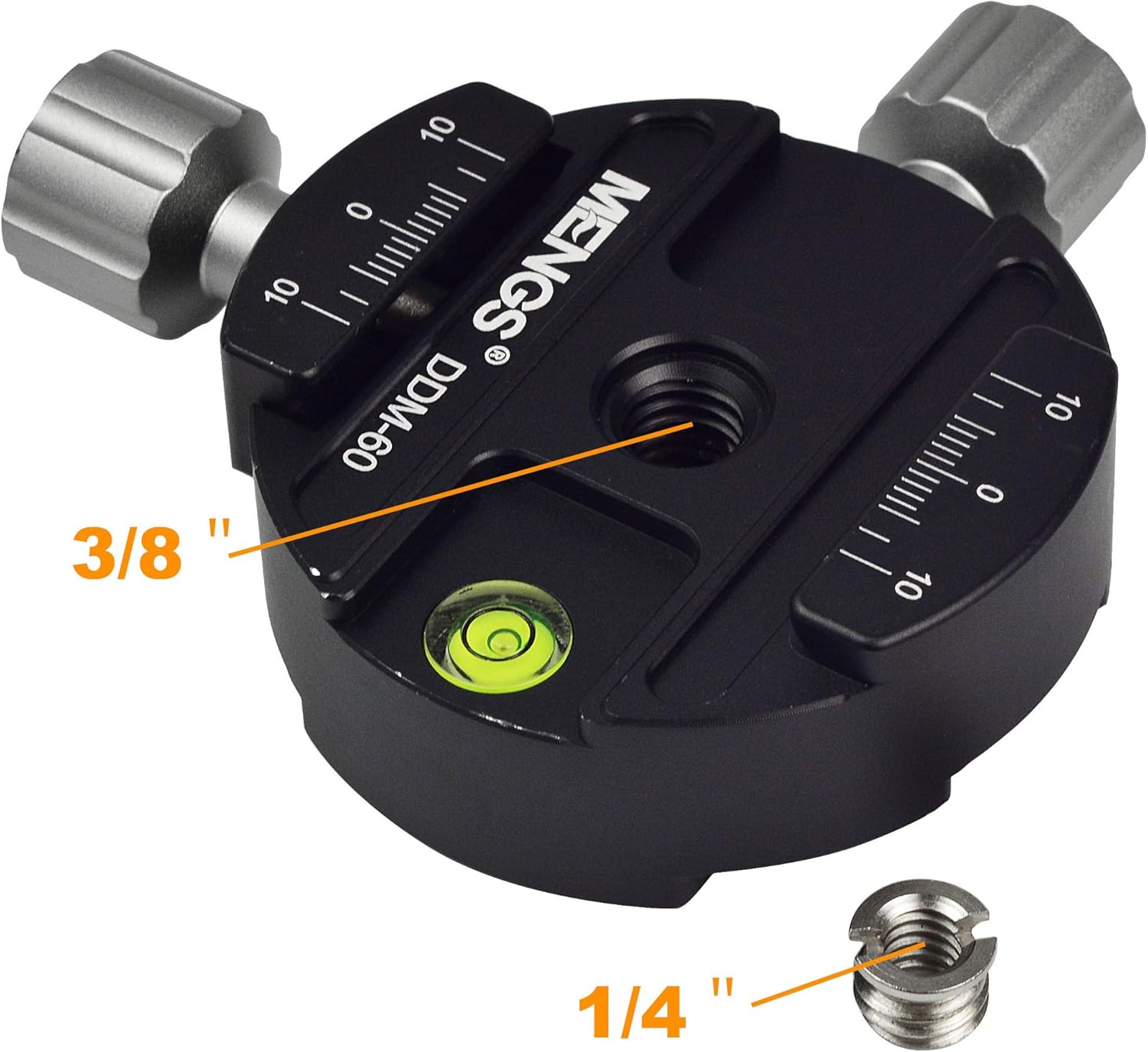 MENGS DDM-60 60mm 3/8″ Screw Dual Quick Release Clamp Built-in spirit ...