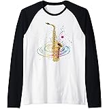 Amazon.com: Sax Player Gift Idea Saxophonist Music Notes Saxophone T ...