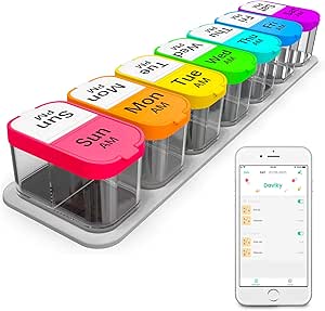 Amazon.com: Daviky Extra Large Pill Organizer 7 Day, Smart XL Pill ...