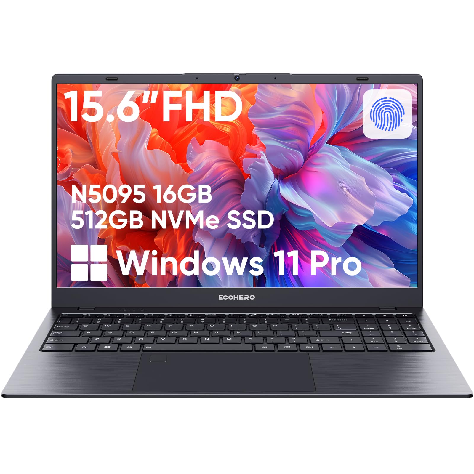 ECOHERO Laptop Computer, 15.6 inch 1920x1080 FHD IPS Display, 16GB DDR4 ...