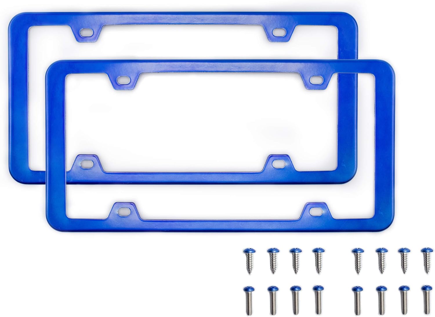 Amazon.com: Sgooky 2Pcs Stainless Steel License Plate Frames, Blue ...