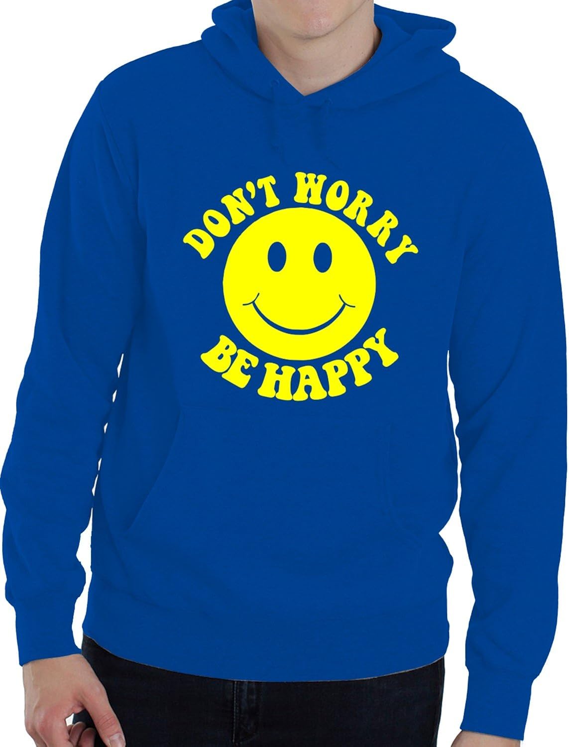 Don’t Worry Be Happy Adult/Mens/Ladies Hoodie ~ in 6 Colours ~ Size S ...