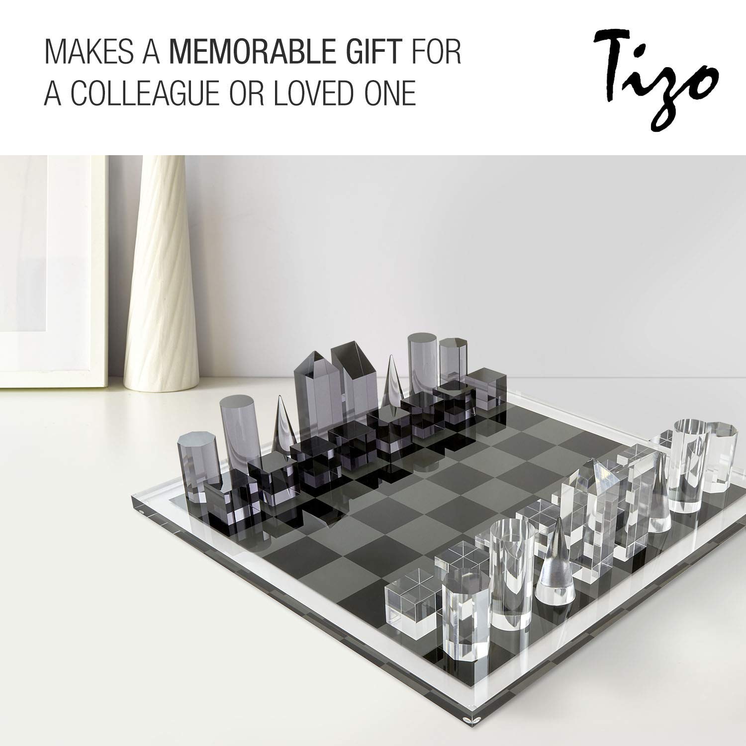 Mua TIZO Design Elegant 17” Lucite Chess Set, Designer Lucite & Acrylic ...