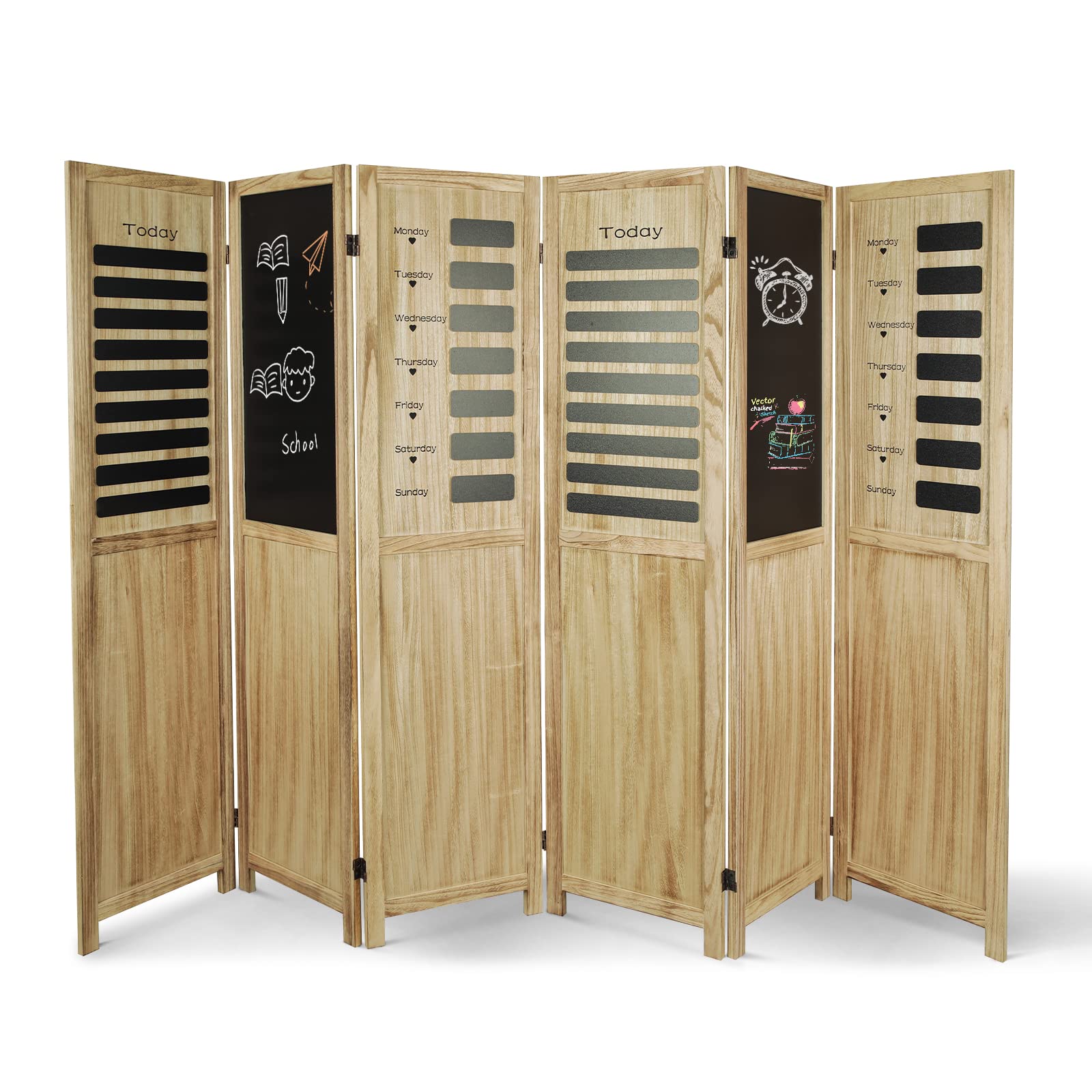 Mua ECOMEX 6 Panel Room Divider with Chalkboard Panels, 5.6Ft Tall ...